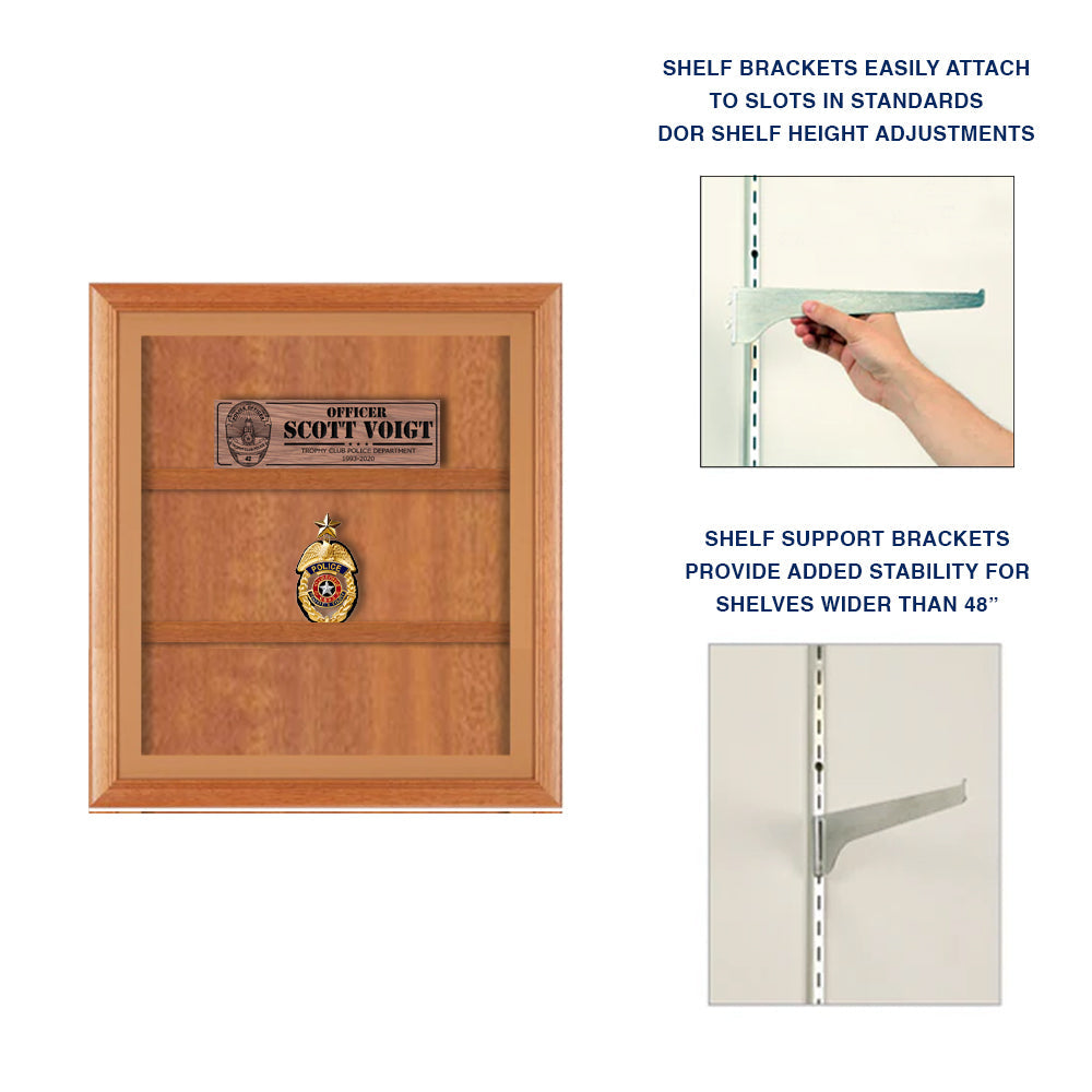 Wood Framed Wall Display Case 6-Inches Deep + Wooden Shelves 25+ Sizes ...