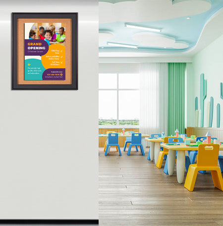 Designer Metal 42" x 42" Enclosed Bulletin Board SwingFrames ...