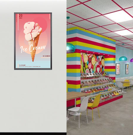 SwingFrame Large 24x72 Poster Frame Display | Swing Open, Quick Change ...