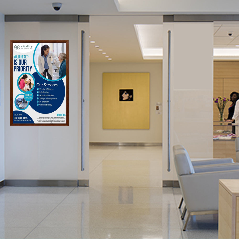 EXTRA-LARGE Wood 48x72 Frame Poster Snaps (1 1/4" Wood Profile ...