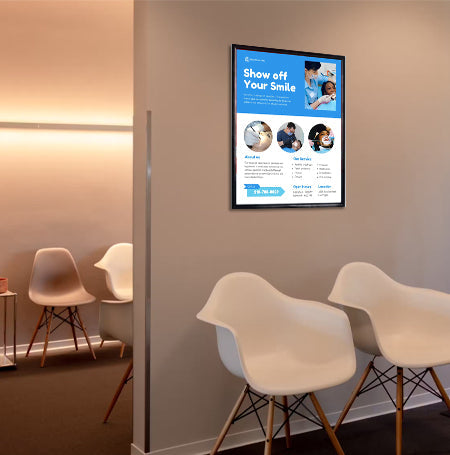 24x24 Sign Frames, Economical Quick Change Slide-in Metal Poster Frame ...