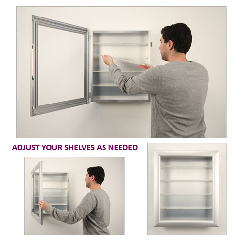 18x24 Shadow Box Display Case w Glass Shelves | 10 Inch Deep Shadow Box ...