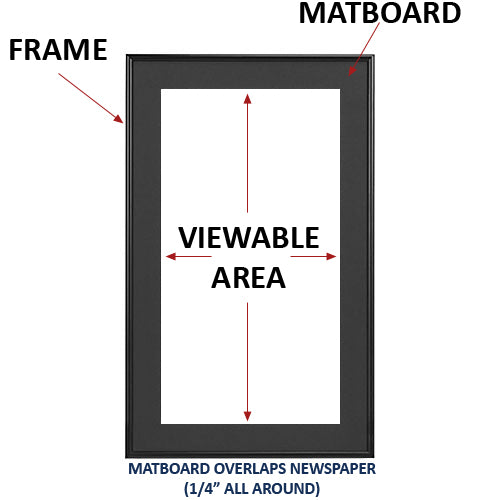 Classic Wood Frame Newspaper Display Frames in 9 Wood Finishes ...