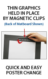 Designer 8.5x14 Slide In Frame for Posters with 3" Matboard ...