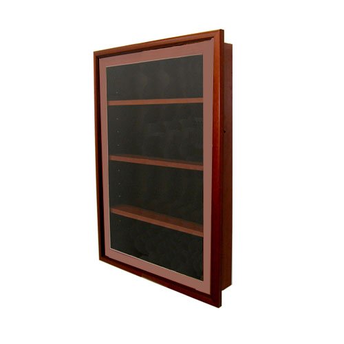 SwingFrame Wood 3-Inch Deep Shadow Box Display Case with Wood Shelves ...