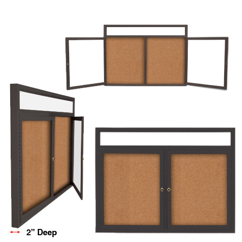 Enclosed Indoor Poster Display Case with Header and Radius Edge ...