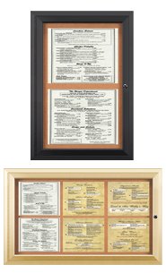 Indoor Menu Case Illuminated For 11x14 Menus | Restaurant Displays with ...