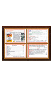 Enclosed Indoor Wood Menu Cases For 11x17 Menus | Indoor Restaurant ...