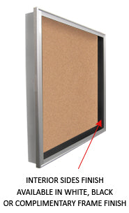 Large Shadow Box + Cork Board + 4" deep Shadowbox Interior + 25 Sizes ...