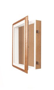 SwingFrame Oak Wood Framed Shadowbox with Cork Board (1" Deep ...