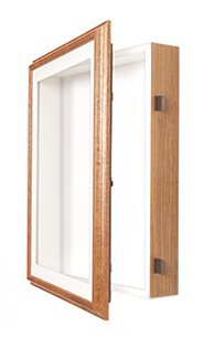 SwingFrame Designer Oak Wood Framed Shadow Box 3" Deep | with Swing ...