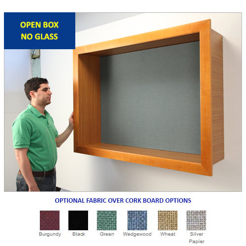 Open Face Wood Framed 8" Deep Large Shadow Boxes w Cork Board 25+ Sizes ...