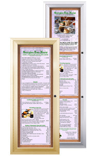 Outdoor Menu Cases For Portrait 11x17 Menu Size | Radius Edge Cabinet ...