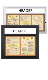 Outdoor Restaurant Displays with Header and Lights | For 11x14 Menus ...