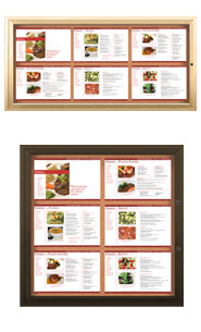 Outdoor Restaurant Menu Cases Lighted For 11x17 Menus | Restaurant ...