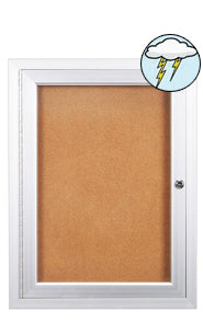 Outdoor Enclosed, Poster Display Cases, LED Light, Single Door Cabinet ...