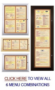 Indoor Menu Case Illuminated For 11x14 Menus | Restaurant Displays with ...