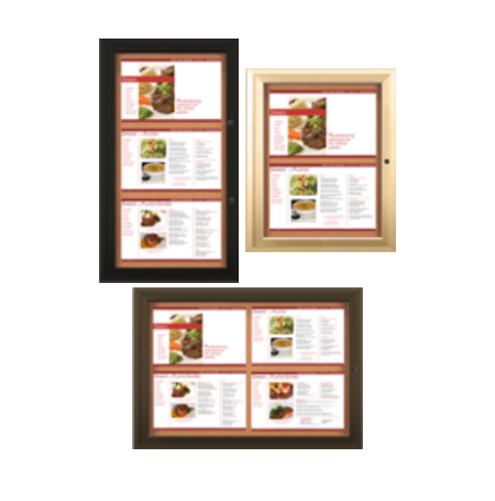 Indoor Restaurant Menu Cases Lighted For 11x17 Menus | Restaurant ...