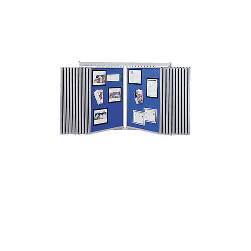 Tackboard Straight Line Multi Panel Swinging Loop Fabric Wall Displays ...