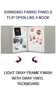 Straight Line Multi Panel Vinyl Tackboard Wall Displays Free Shipping ...