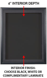 SwingFrame Designer Wall Wood Framed Display Case 4" Deep in 10+ Sizes ...