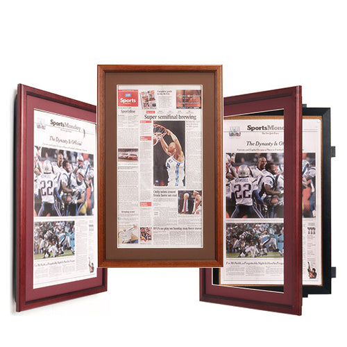 SwingFrame Wood Newspaper Frames | Swing Open Frame for Newspapers ...