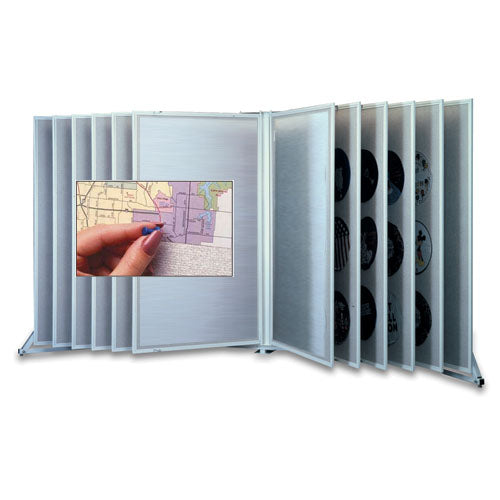 Extra Large Swinging Multi-Panel Vinyl Tackboard Floor Flip Display ...