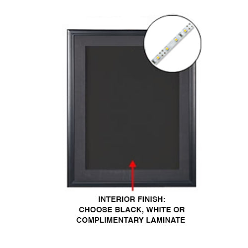 SwingFrame Designer Wall Wood Lighted Display Case 2" Deep ...