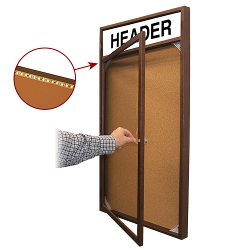 Indoor Enclosed Poster Swing Cases with Header and Lights (Single ...
