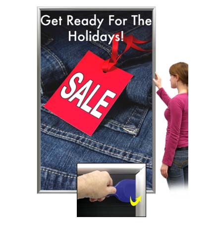 Extra Large 36x96 Poster Snap Frames (1 1/4" Security-Style ...