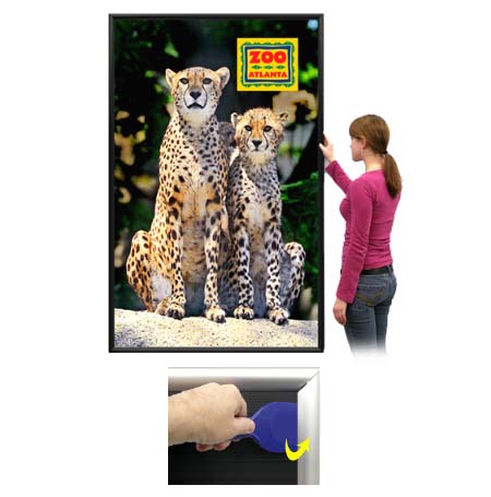 EXTRA LARGE - EXTRA DEEP 48x48 Poster Snap Frames (1 1/4" Security ...